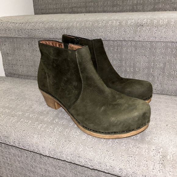 Shoes | Real Wooden Sole Green Clogs | Poshmark